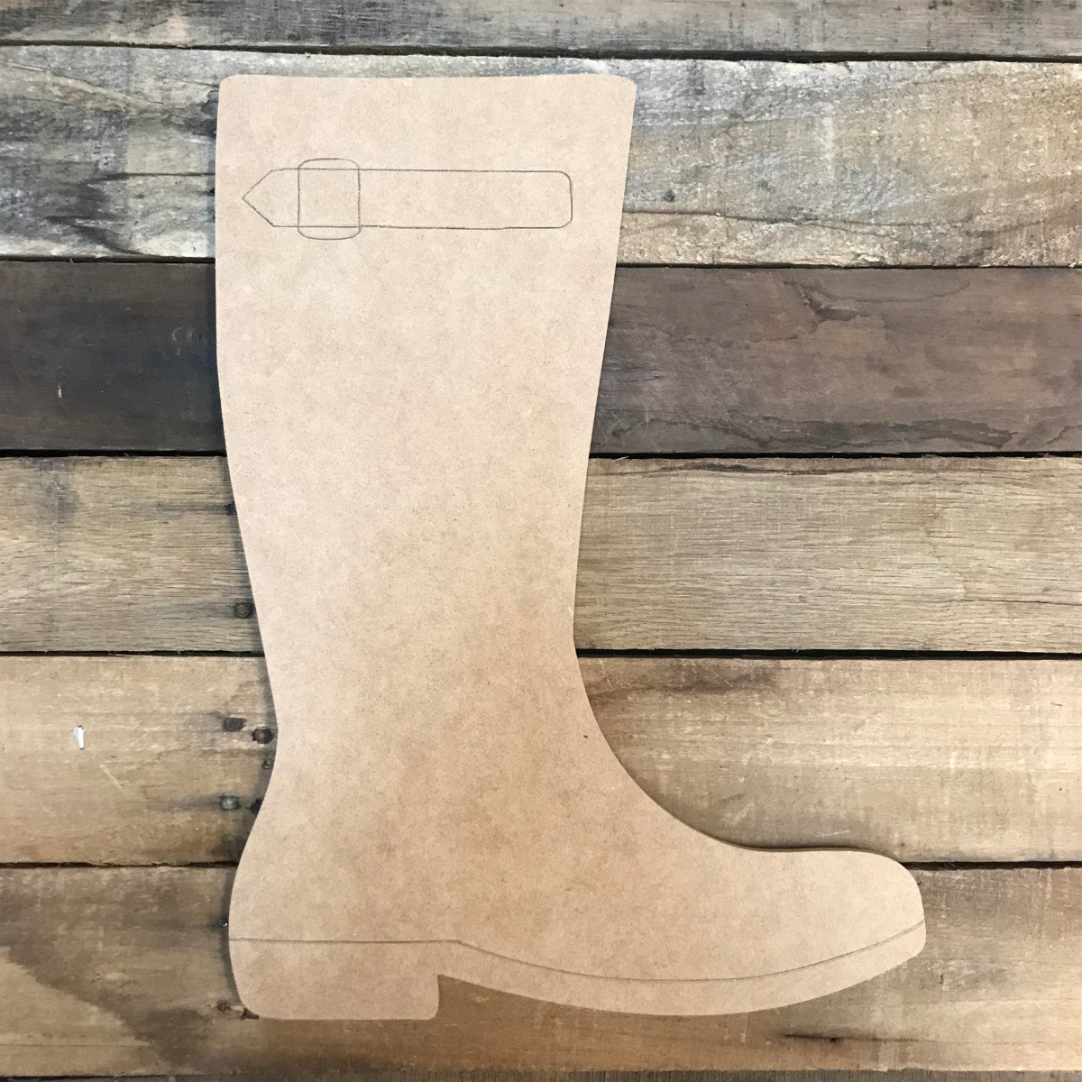 Buy Rain Boot Cutout, Unfinished Wooden Craft, Paint By Line