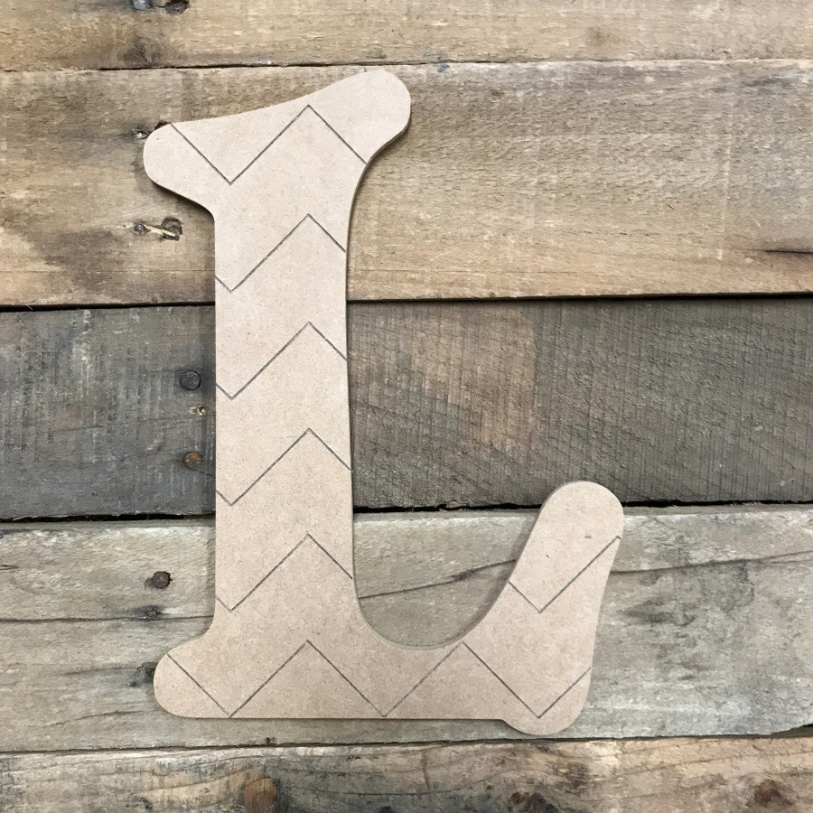 Buy Beltorian Chevron Letters, Unfinished Wood Cutout, Paint by Line
