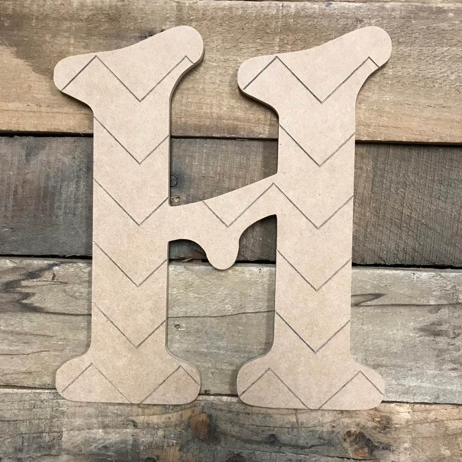 Buy Beltorian Chevron Letters, Unfinished Wood Cutout, Paint by Line