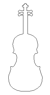 Buy Fiddle Cutout, Unfinished Wood Craft, Paint by Line