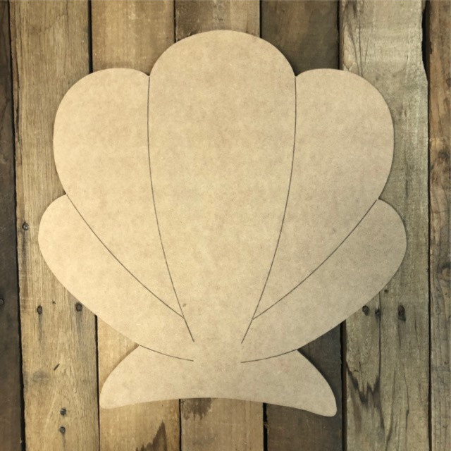 Buy New Seashell Cutout, Unfinished Wall Decor, Paint by Line