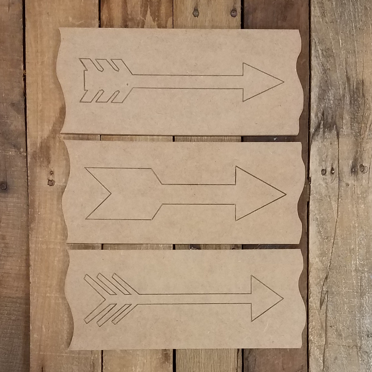Decorative Arrow Plank 3 Piece Set | Wood Cutout | Build-A-Cross
