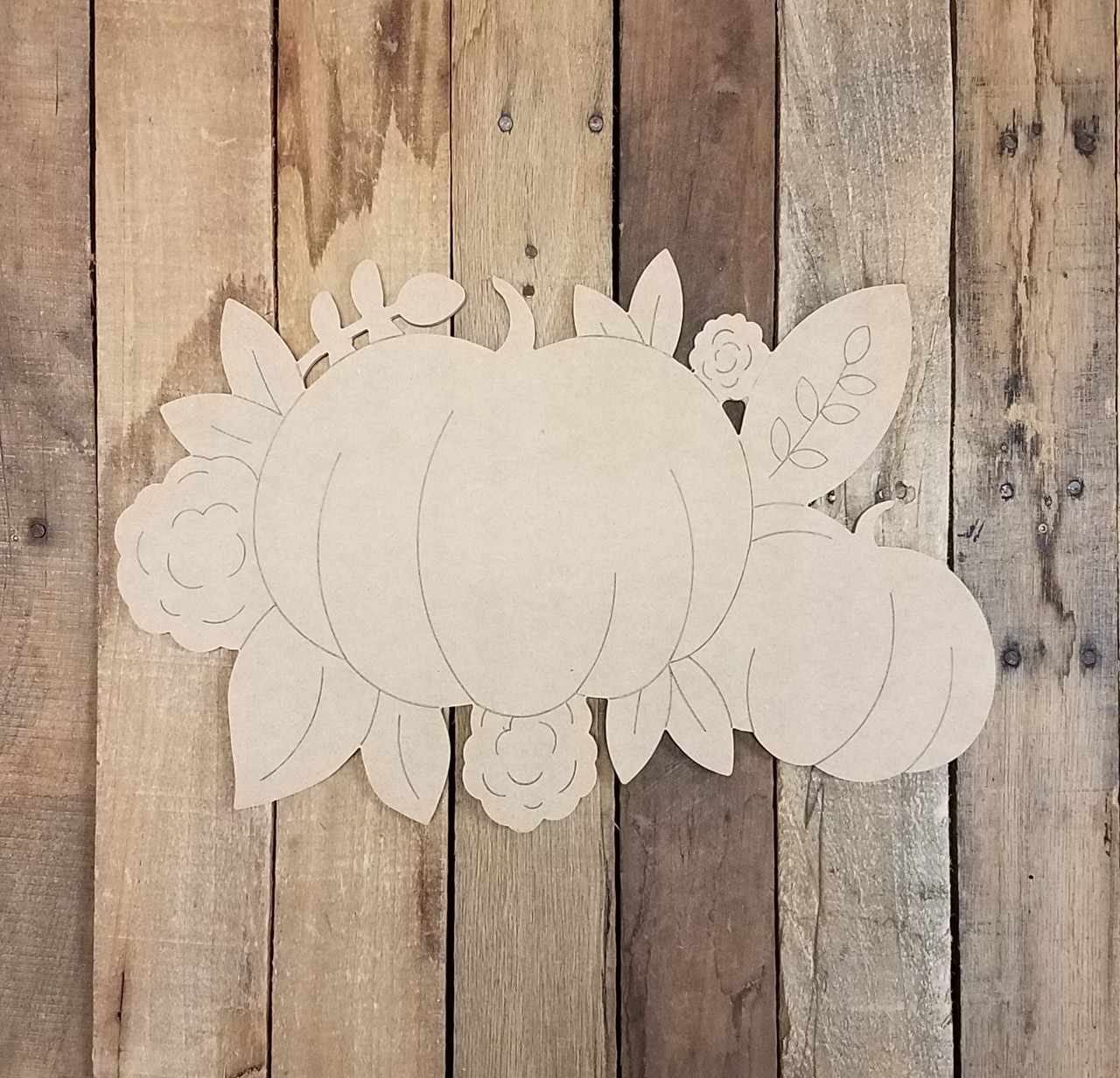 Pumpkin Fall Cluster | Unfinished Decor Shape | Build-A-Cross