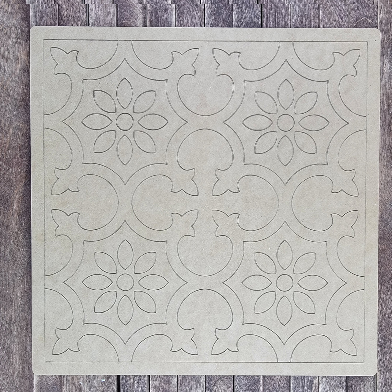 Blue Lace Square Design, Paint by Line ,Design Wood Craft Cutout ...