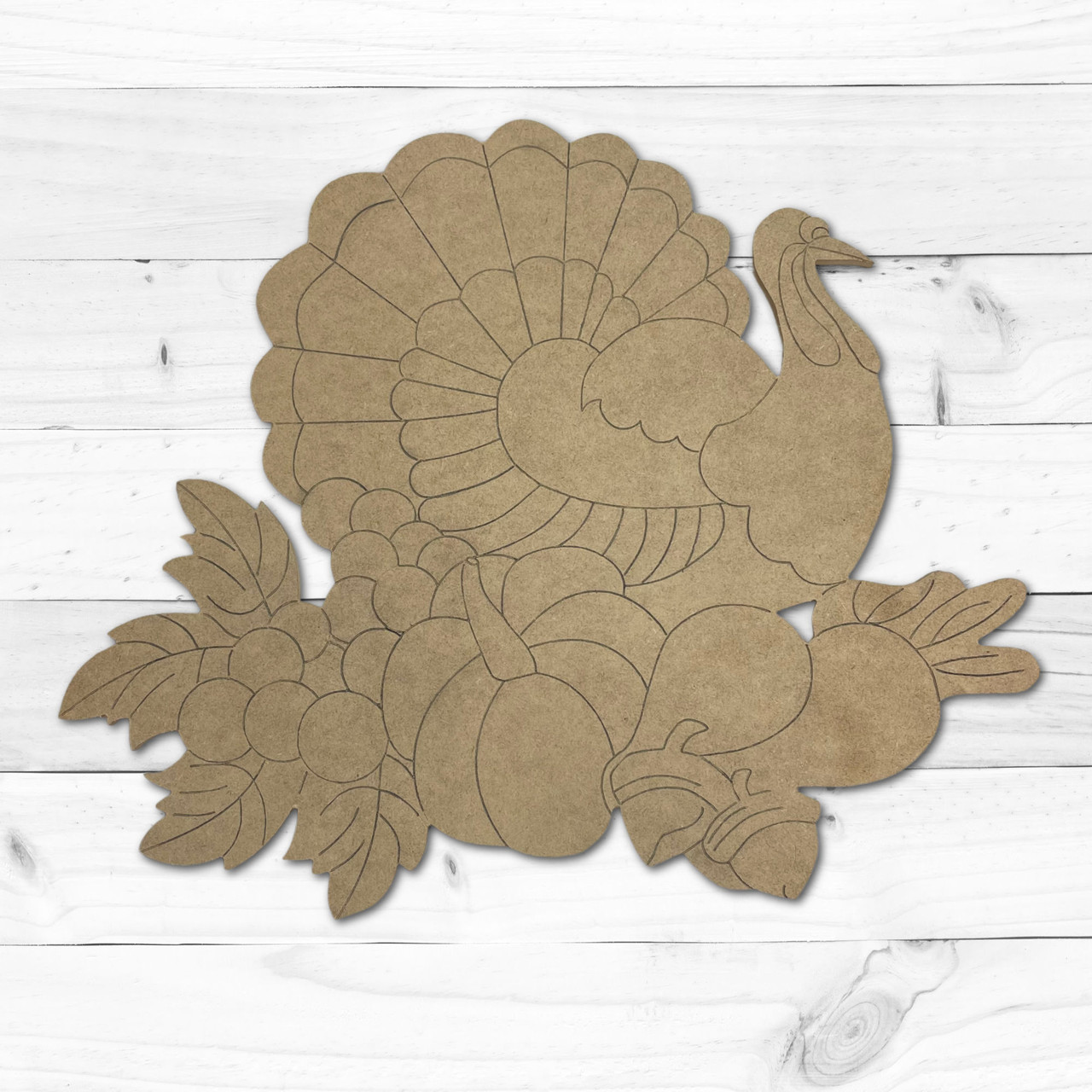 Buy Online Unfinished Craft Shape Thanksgiving Turkey Cutout