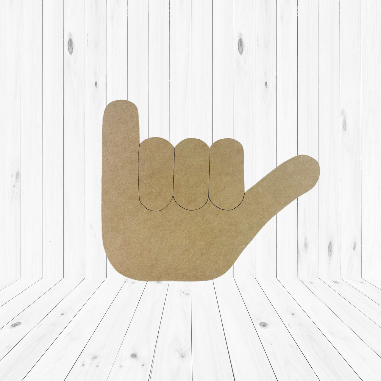 Shaka Sign, Kids Shape Unfinished Wood Cutout, Paint by Line - Build-A ...