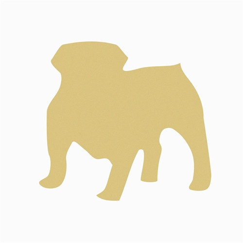Bulldog Unfinished Paintable Wooden DIY Craft | Build-A-Cross