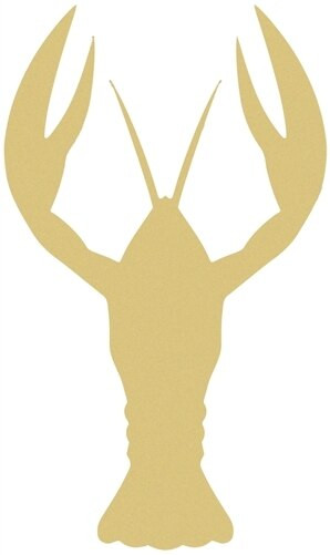 Crawfish Unfinished Cutout Paintable MDF DIY Craft| Build-A-Cross