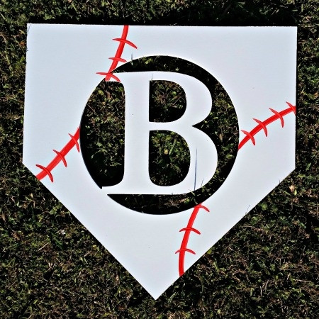 Home plate Framed Unfinished Monogram DIY Craft| Build-A-Cross