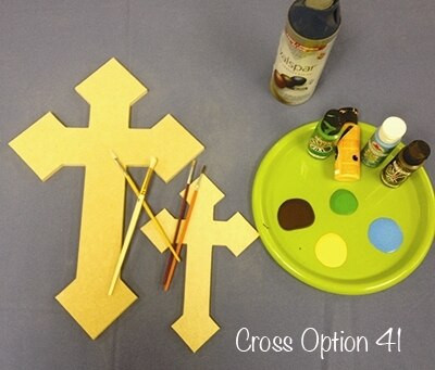 UNFINISHED WOODEN CROSS PAINTABLE WALL HANGING STACKABLE CROSS(41)