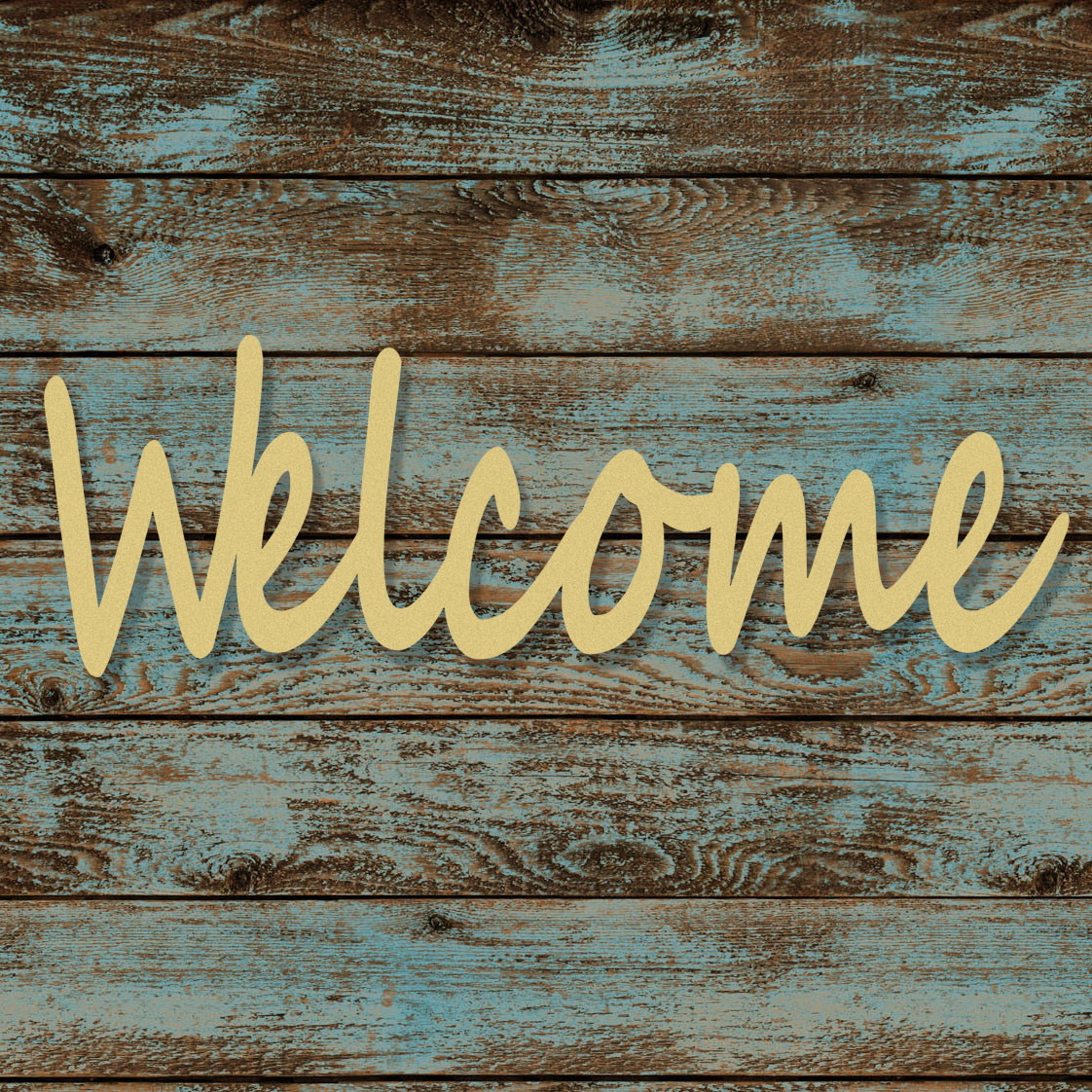 Buy Wooden Connected Curly Word Welcome, Alphabet Paintable DIY