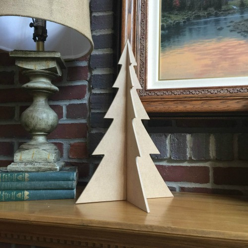 Free Standing Table Top Christmas Tree Unfinished MDF| Build-A-Cross