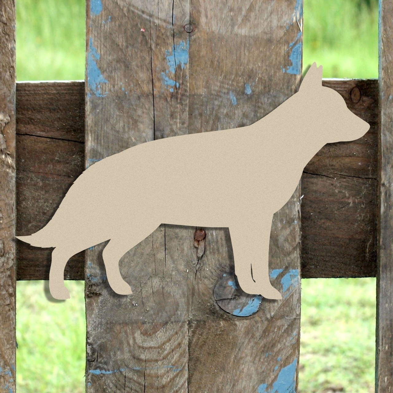 German Shepherd Unfinished Cutout, Wooden Shape, Paintable MDF DIY ...
