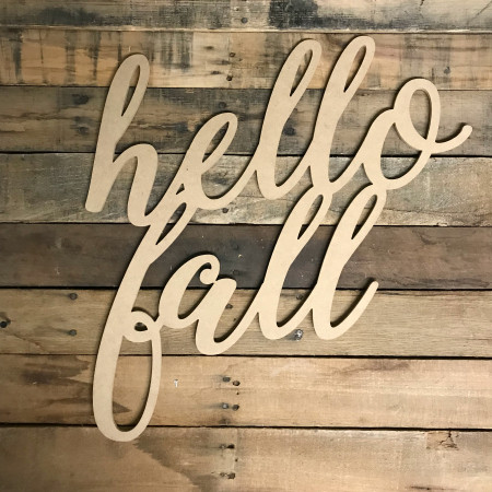 Buy Script Hello Fall Wood Cutout, Paintable Alphabet Craft