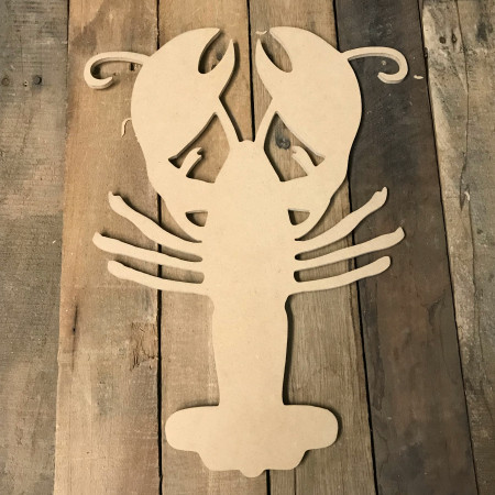Buy Wooden Lobster Cutout, Wood Lobster Shape, Unfinished DIY Craft