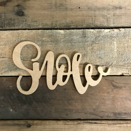 Buy Snow Word Cutout, Unfinished Shape, Alphabet Paintable DIY