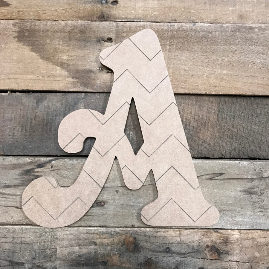 Buy Beltorian Chevron Letters, Unfinished Wood Cutout, Paint by Line