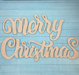 Merry Christmas Word Unfinished Cutout MDF DIY Craft | Build-A-Cross