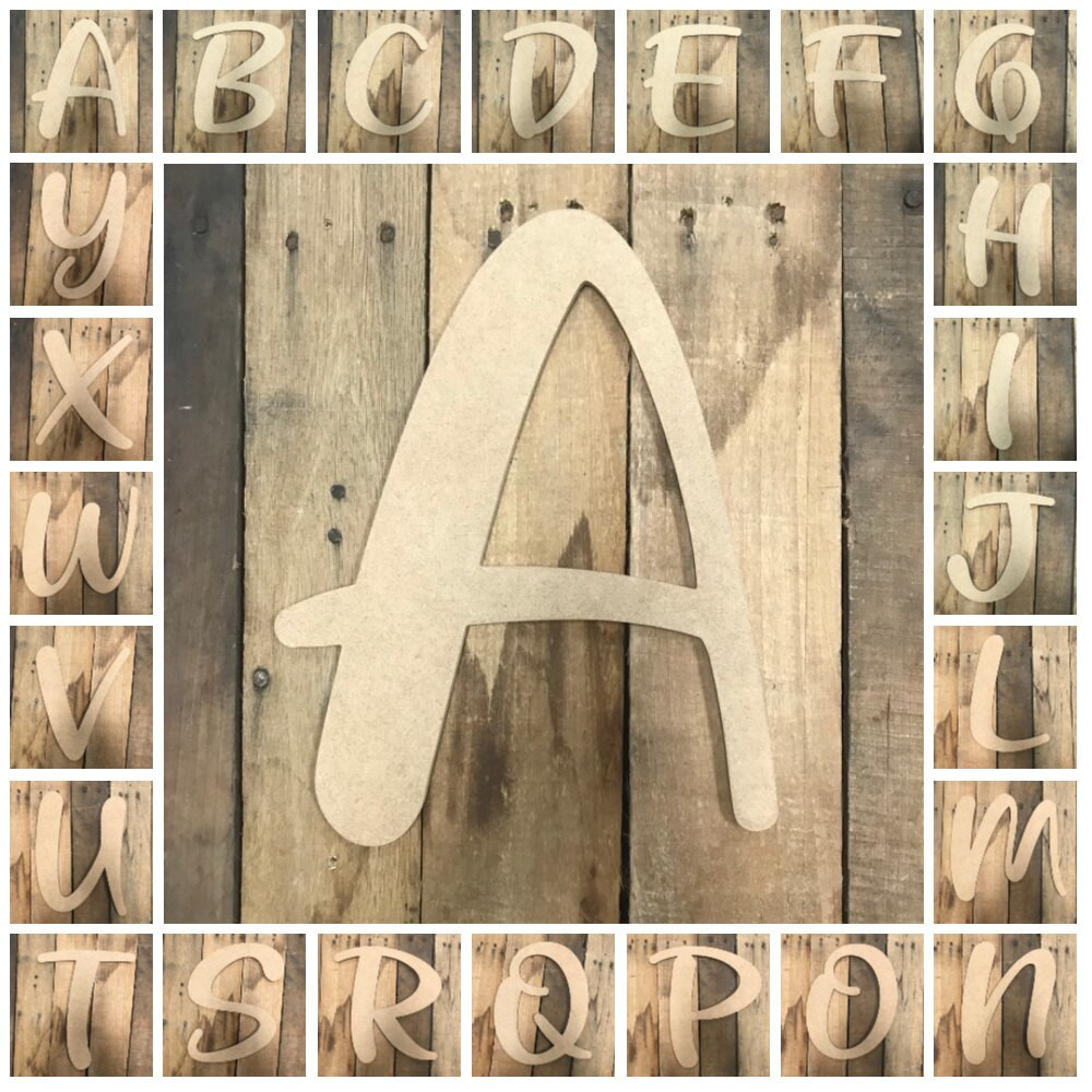 Buy Wooden Letters, Unfinished Paintable Craft, Beloved Teacher Font