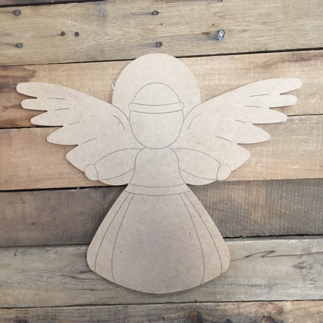 Buy Praying Angel Wooden Cutout, Unfinished Wood, Paint by Line