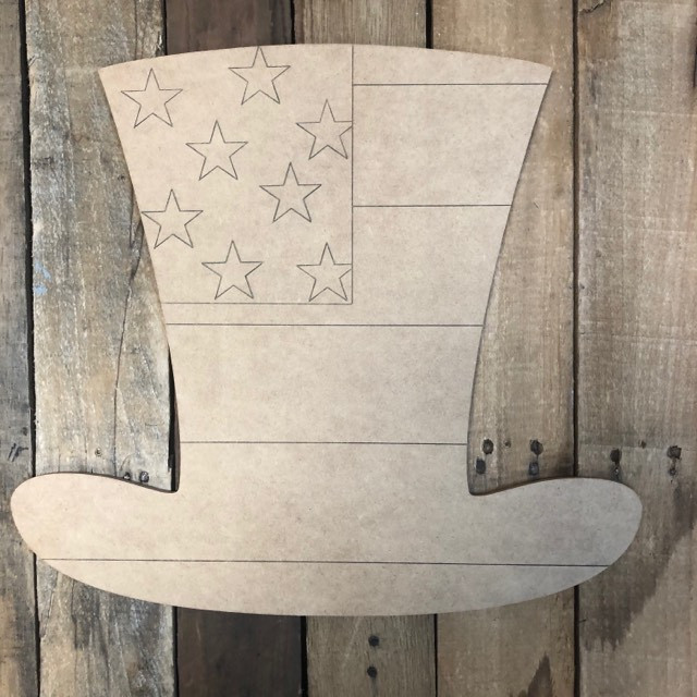 Buy Uncle Sam Cutout, Unfinished Wood Shape, Paint by Line