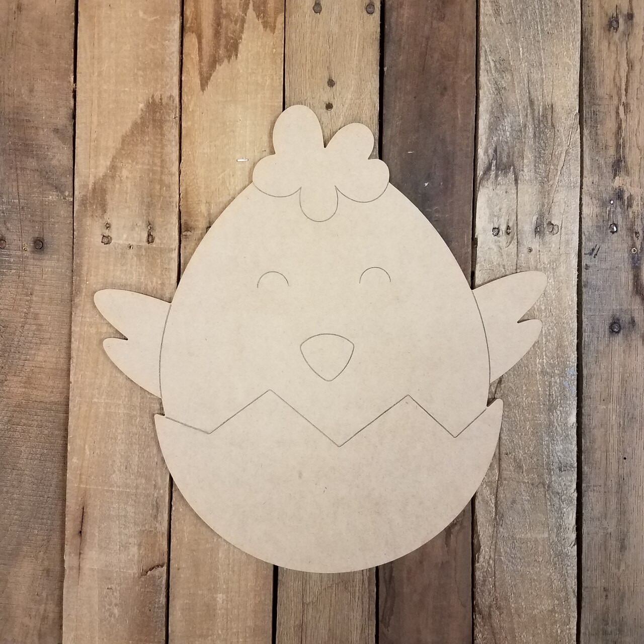 Hatching Easter Baby Chick Cutout | Wood Unfinished Cutout | Build-A-Cross