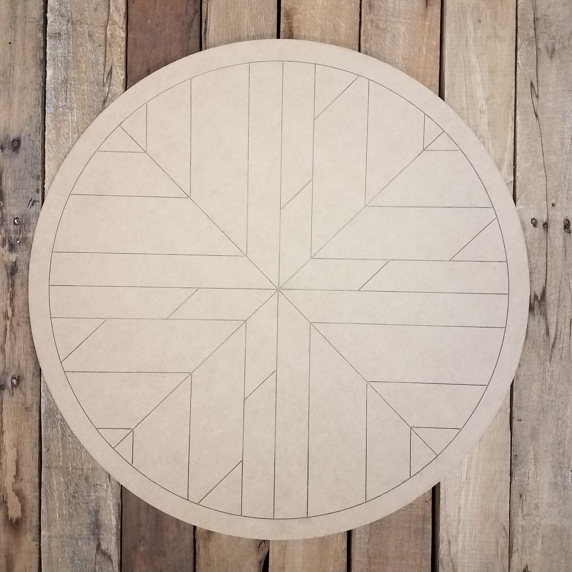 Boho Flag Geometric Wall Art Circle Paint Kit - Build-A-Cross.com