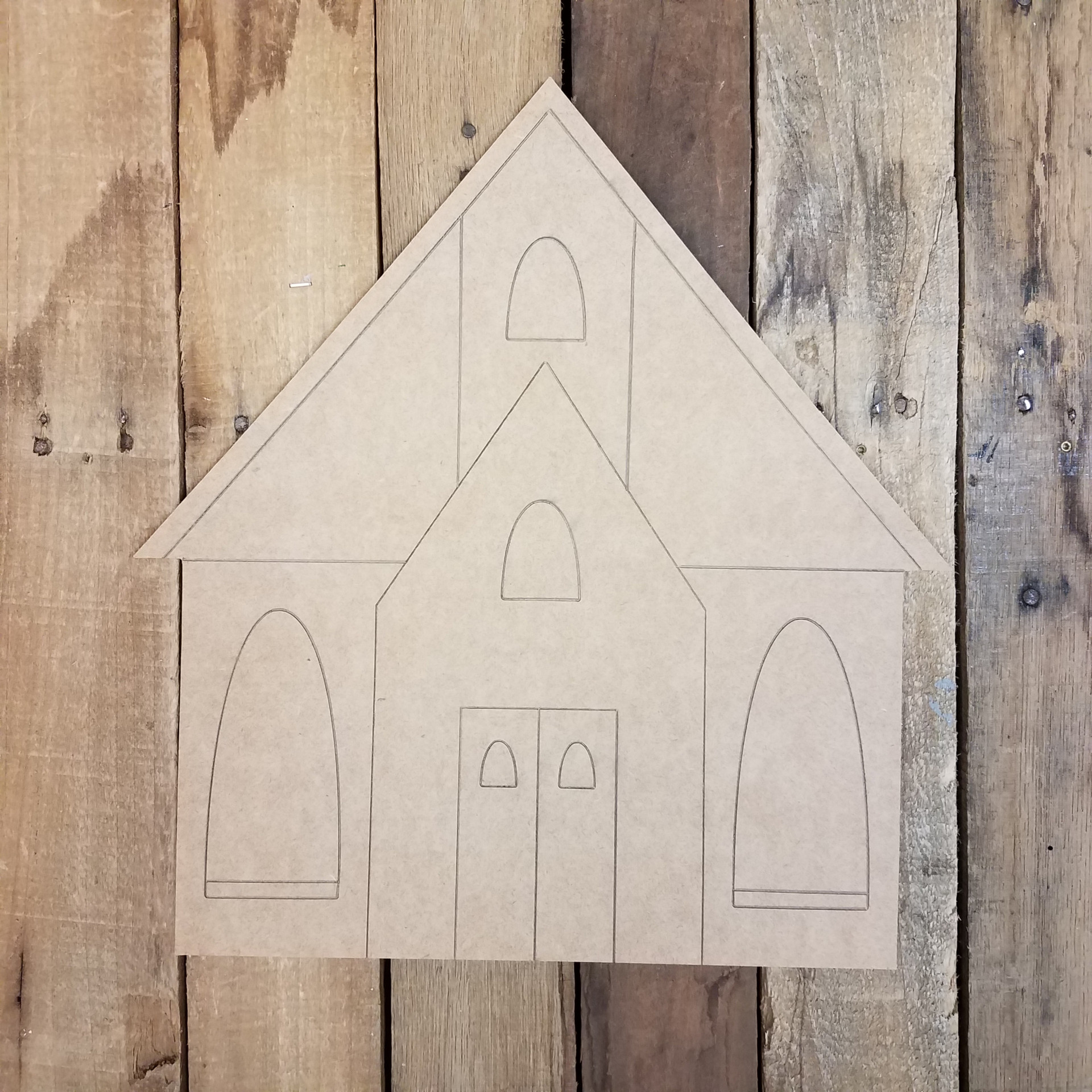 Unfinished Church House With Steeple Craft| Build-A-Cross