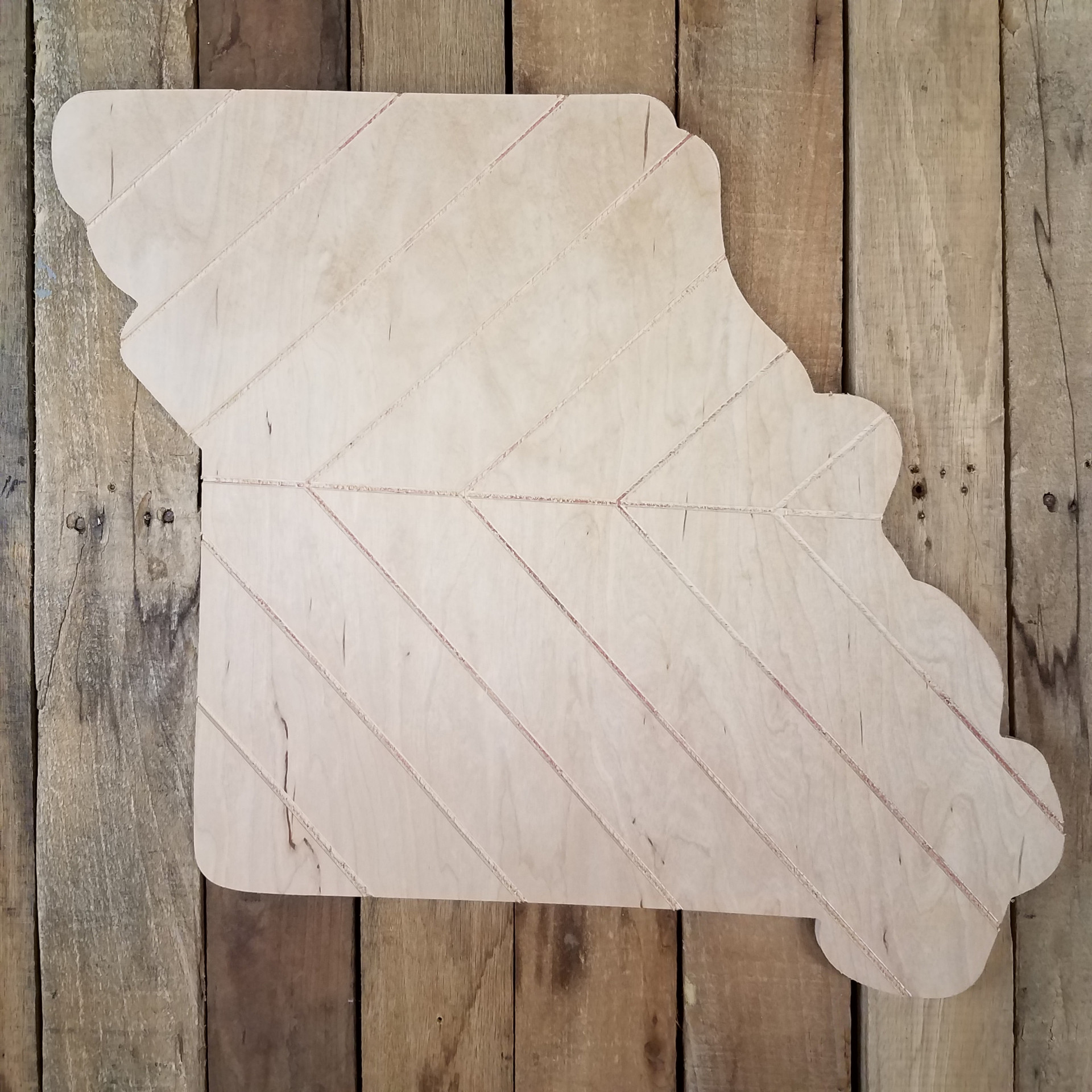 Buy Missouri State Shape, Unfinished Wood Cutout, Paint by Line