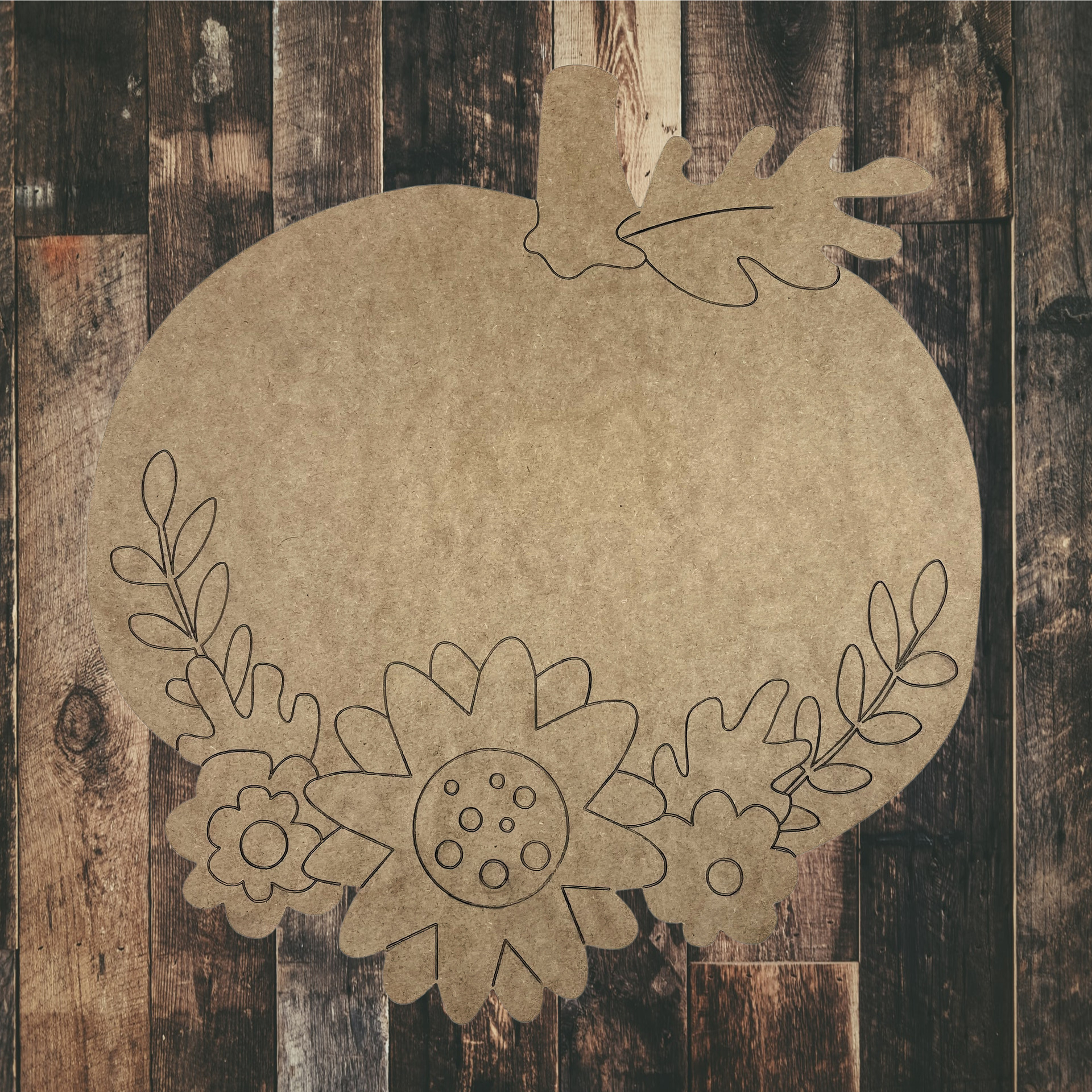 Welcome Pumpkin Fall Decor Circle, Wooden Shape, Paint by Line - Build ...