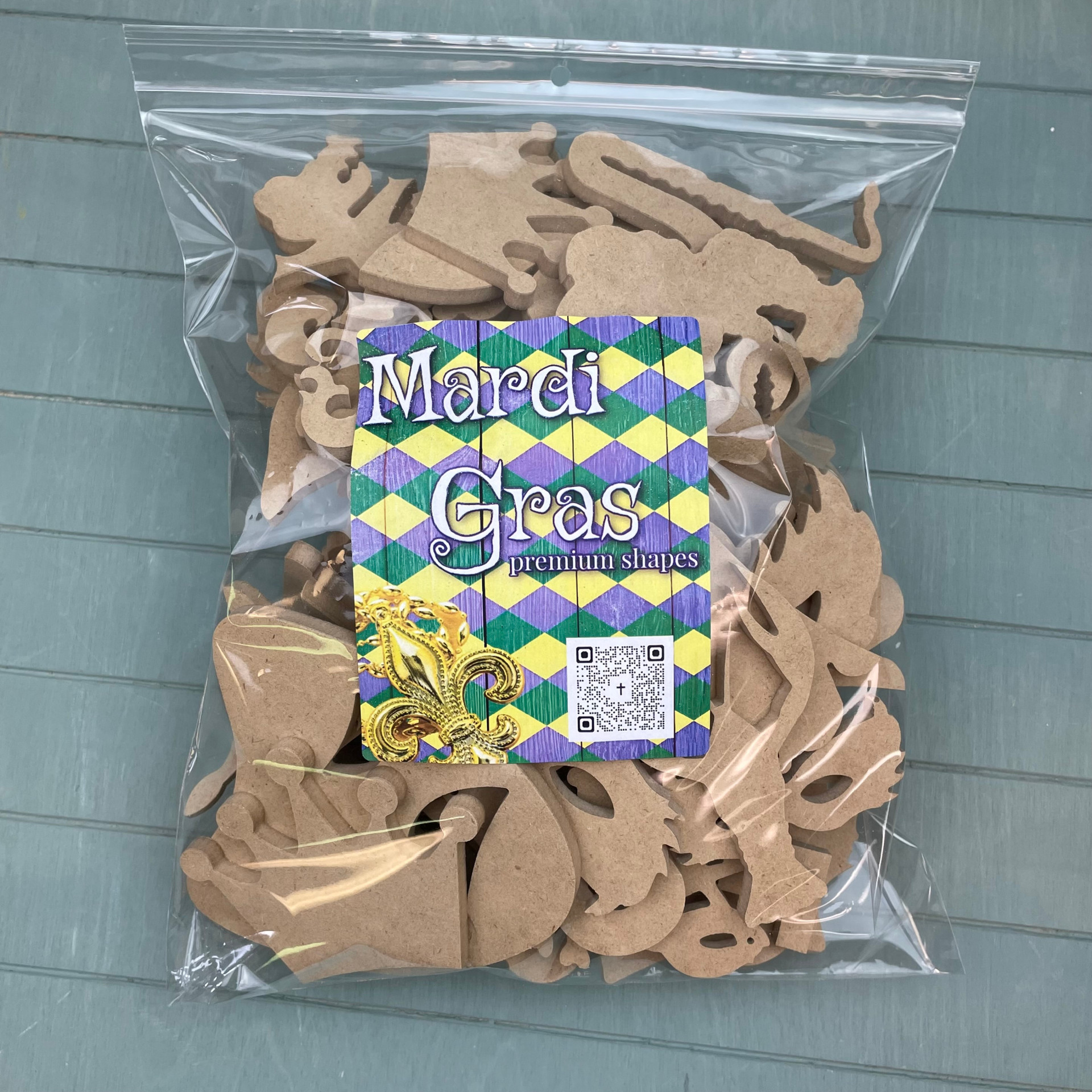 Fleur de Lis with Jester Hat, Mardi Gras, Unfinished DIY