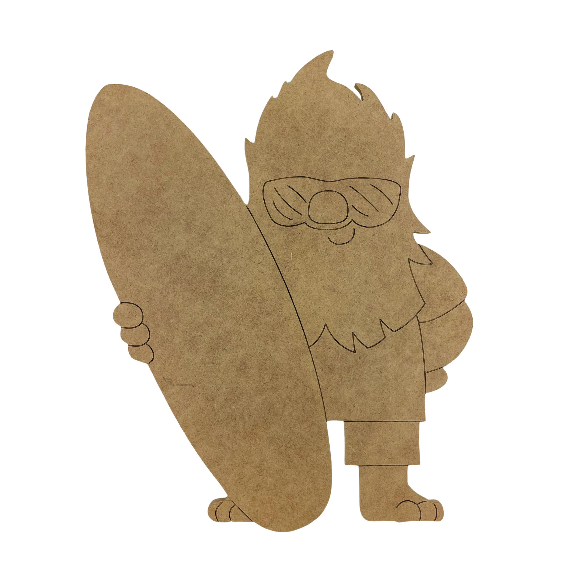 Buy Gnome with Heart Cutout , Unfinished Wood Shape, Paint by Line