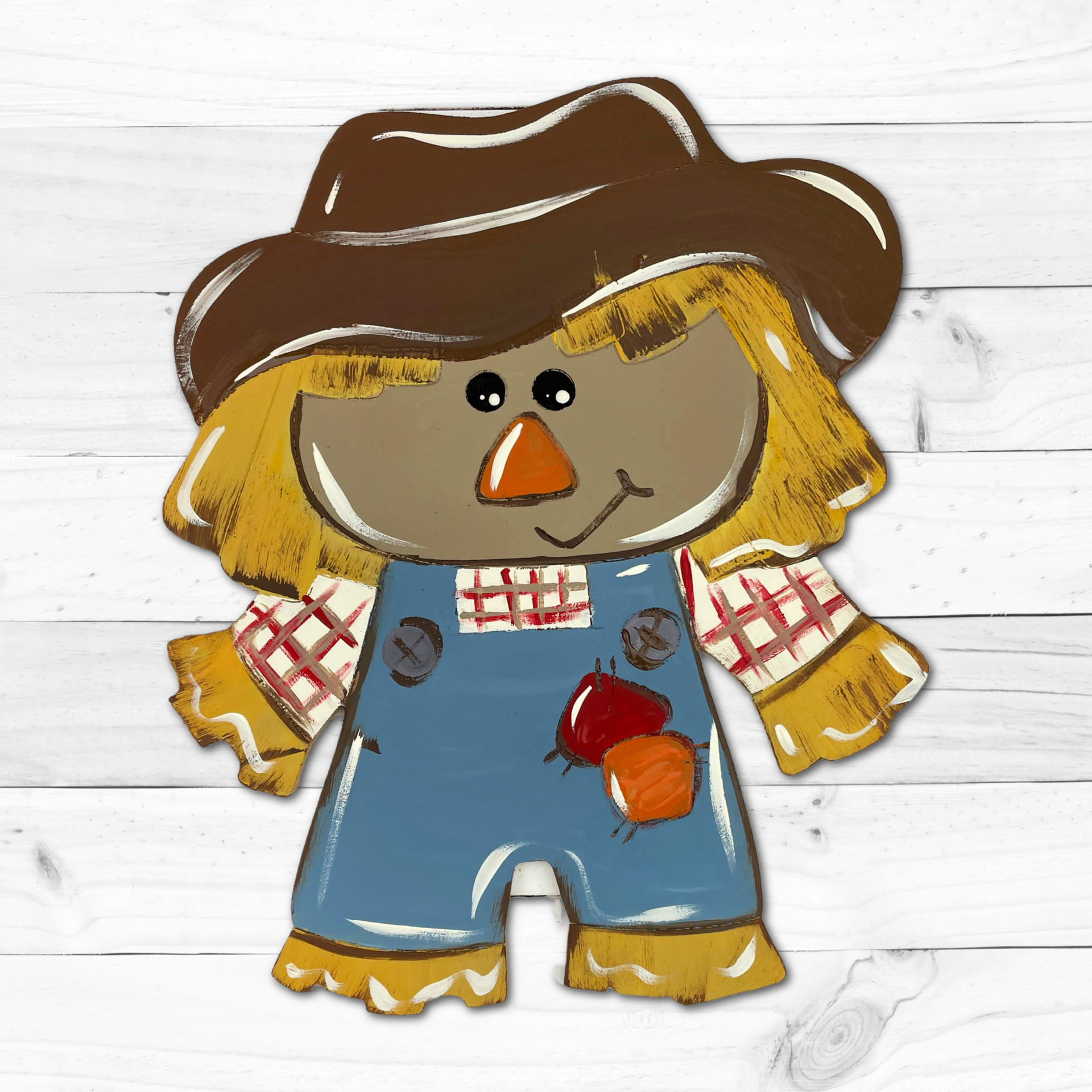 Online Fall Shape Unfinished Craft Shape Friendly Scarecrow