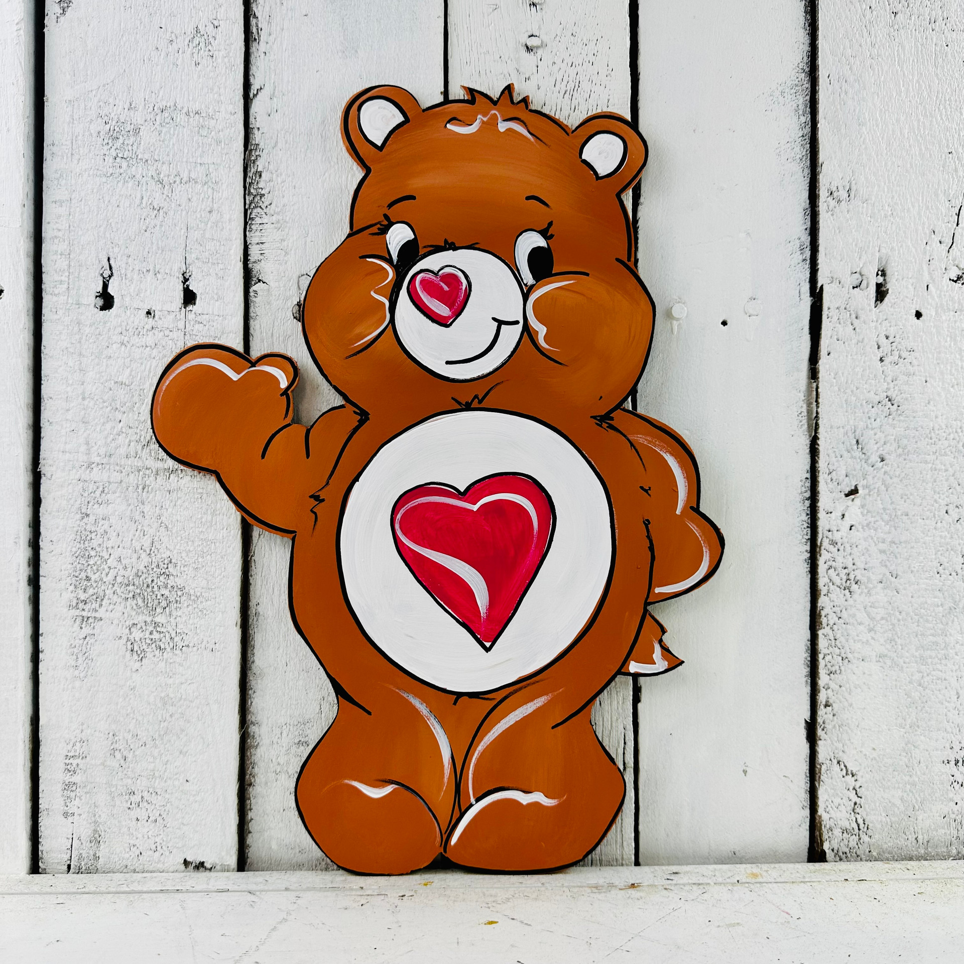 Happy Bear Waving, Cartoon Shape, MDF Wooden Craft, Unfinished Craft ...