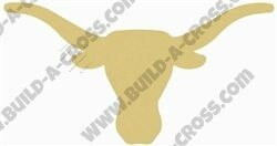 Cowboy Longhorn Unfinished Wooden Paintable MDF Craft | Build-A-Cross