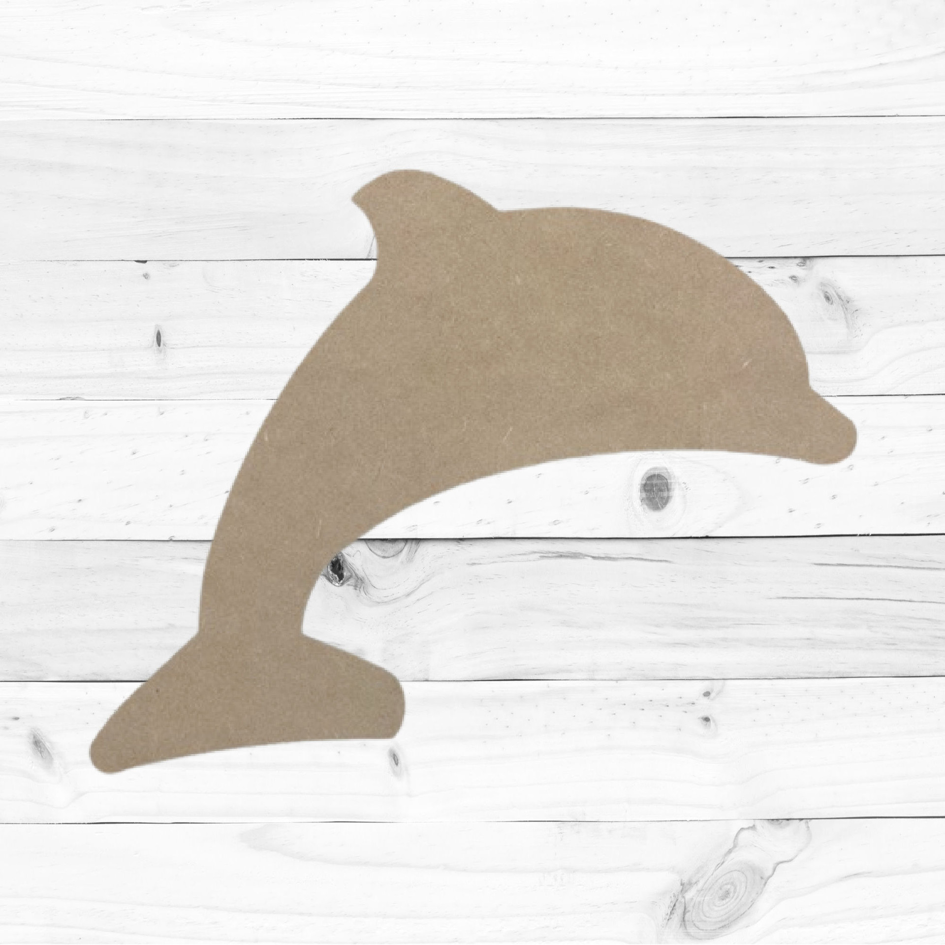 Dolphin Unfinished Paintable Wooden MDF DIY Craft| Build-A-Cross