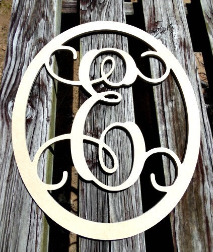 Unfinished Wooden Oval Frame Monogram Wooden Craft DIY Craft Wall Decor