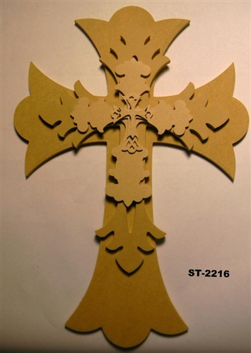 Shop Online Unfinished Wooden Stacked Kit 3 Layered Crosses 16''