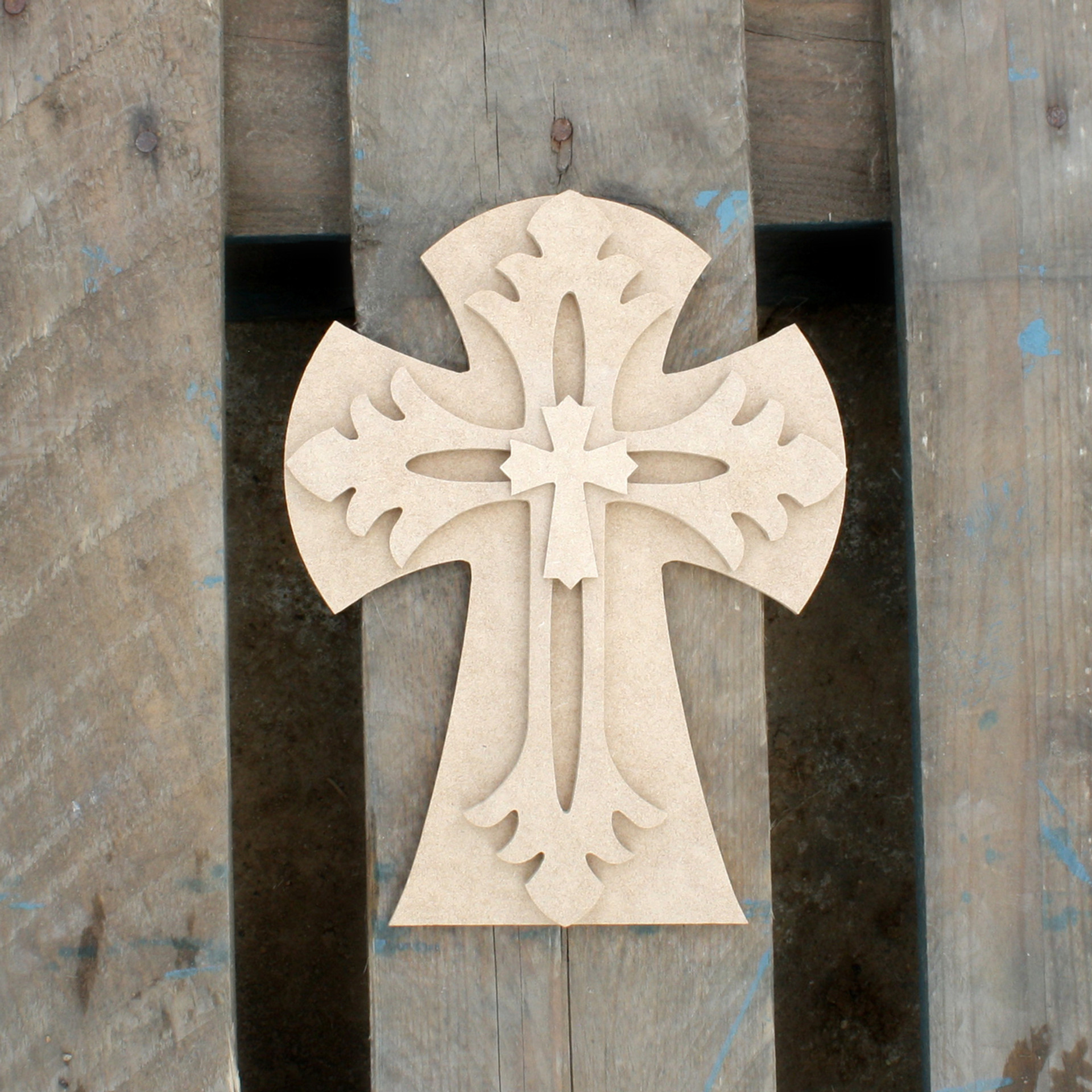 Unfinished Wooden Stacked Kit 4 Layered Crosses 9.5'' Sets Paintable ...