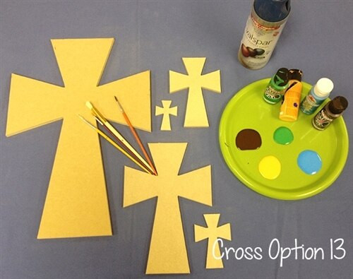 Buy Unfinished Wooden Cross 13, Paintable Wall Hanging Stackable