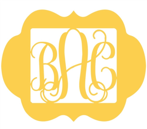 Monogram Wall Decor Unfinished Wood 3-Alphabet Letter Cutout