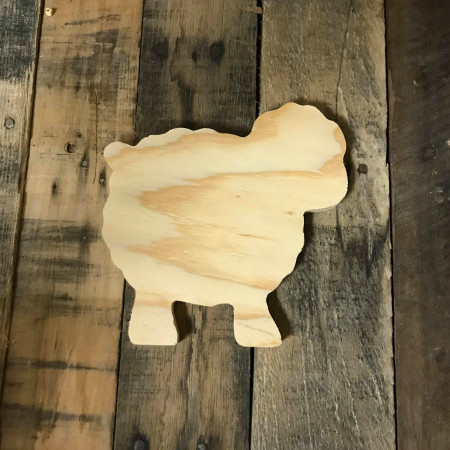 Buy Wooden Sheep Nativity Cutout, Unfinished Paintable Shape