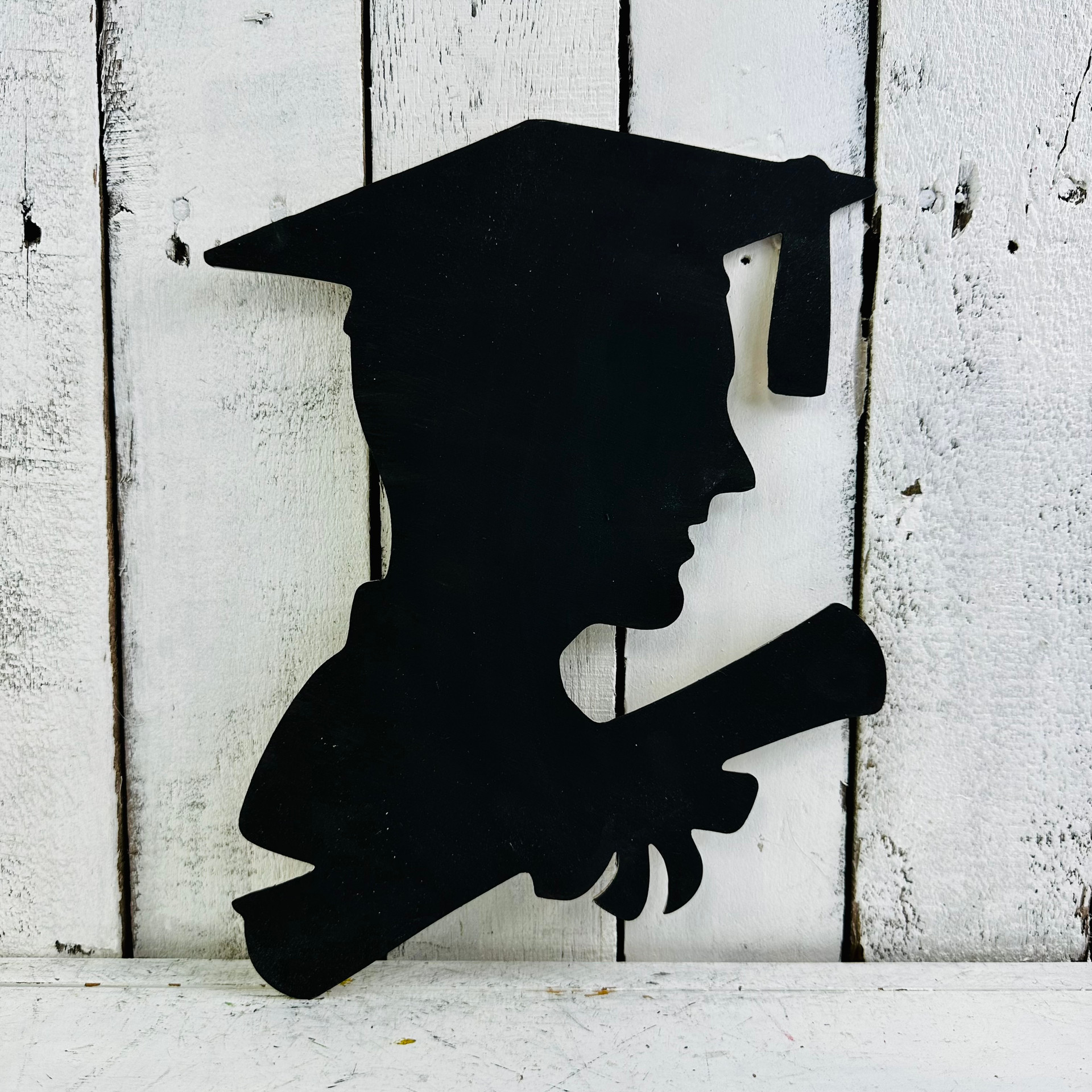 Buy Girl with Diploma Graduating Craft, Unfinished Wooden Cutout