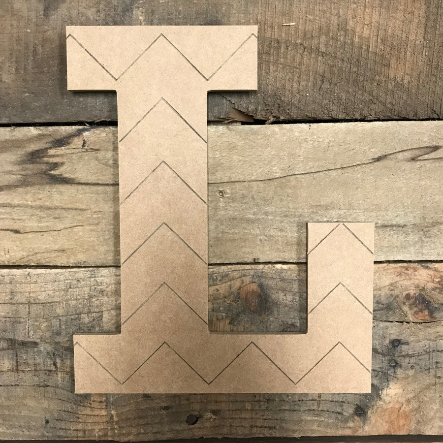 Buy Rockwell Chevron Letters, Unfinished Wood Cutout, Paint by Line