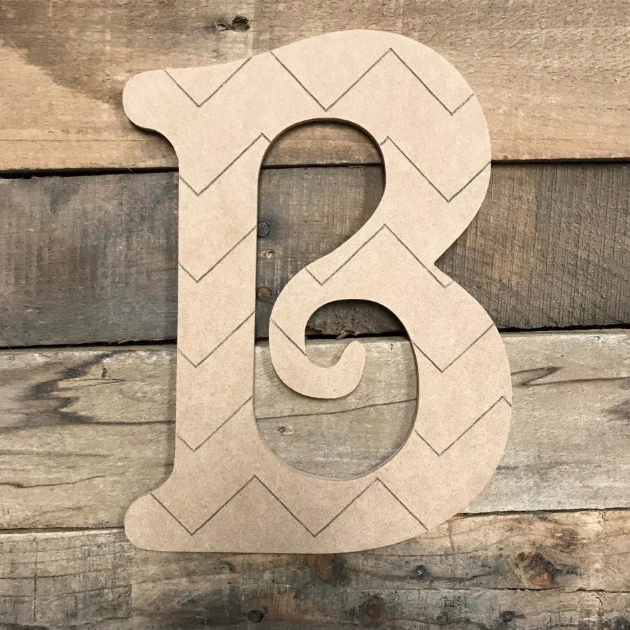 Buy Beltorian Chevron Letters, Unfinished Wood Cutout, Paint by Line