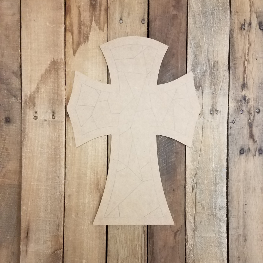 Buy Wood Shape Cross 13 Mosaic Design Stained Glass | Build-A-Cross