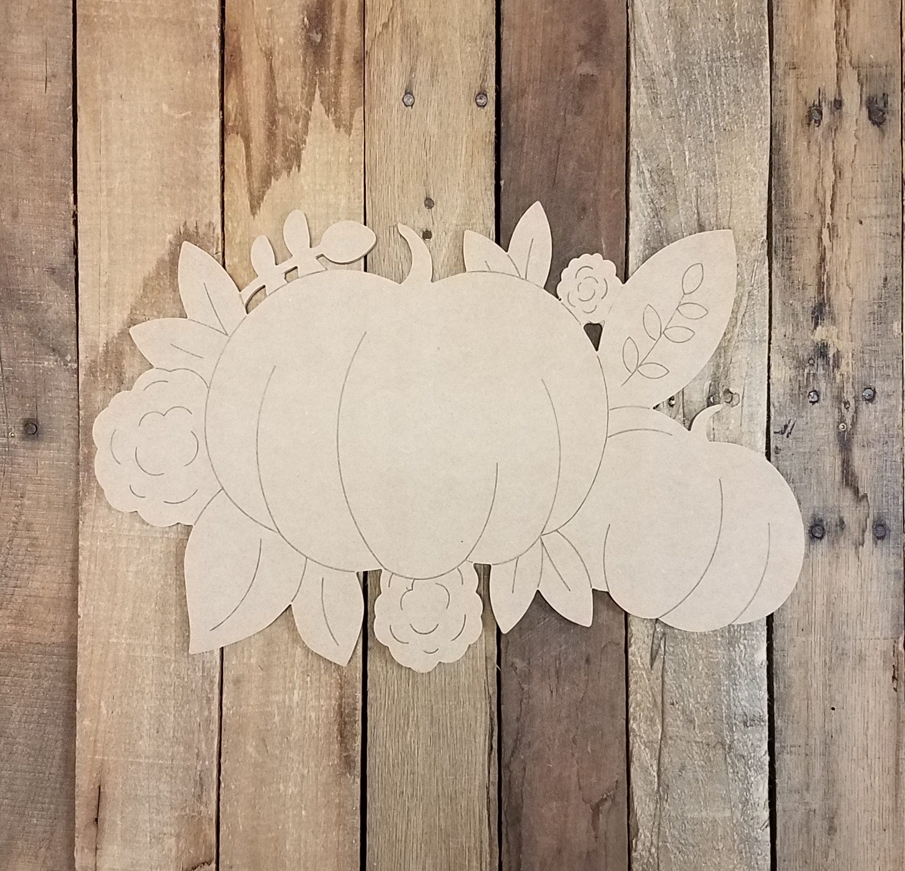 Welcome Pumpkin Fall Decor Circle, Wooden Shape, Paint by Line - Build ...