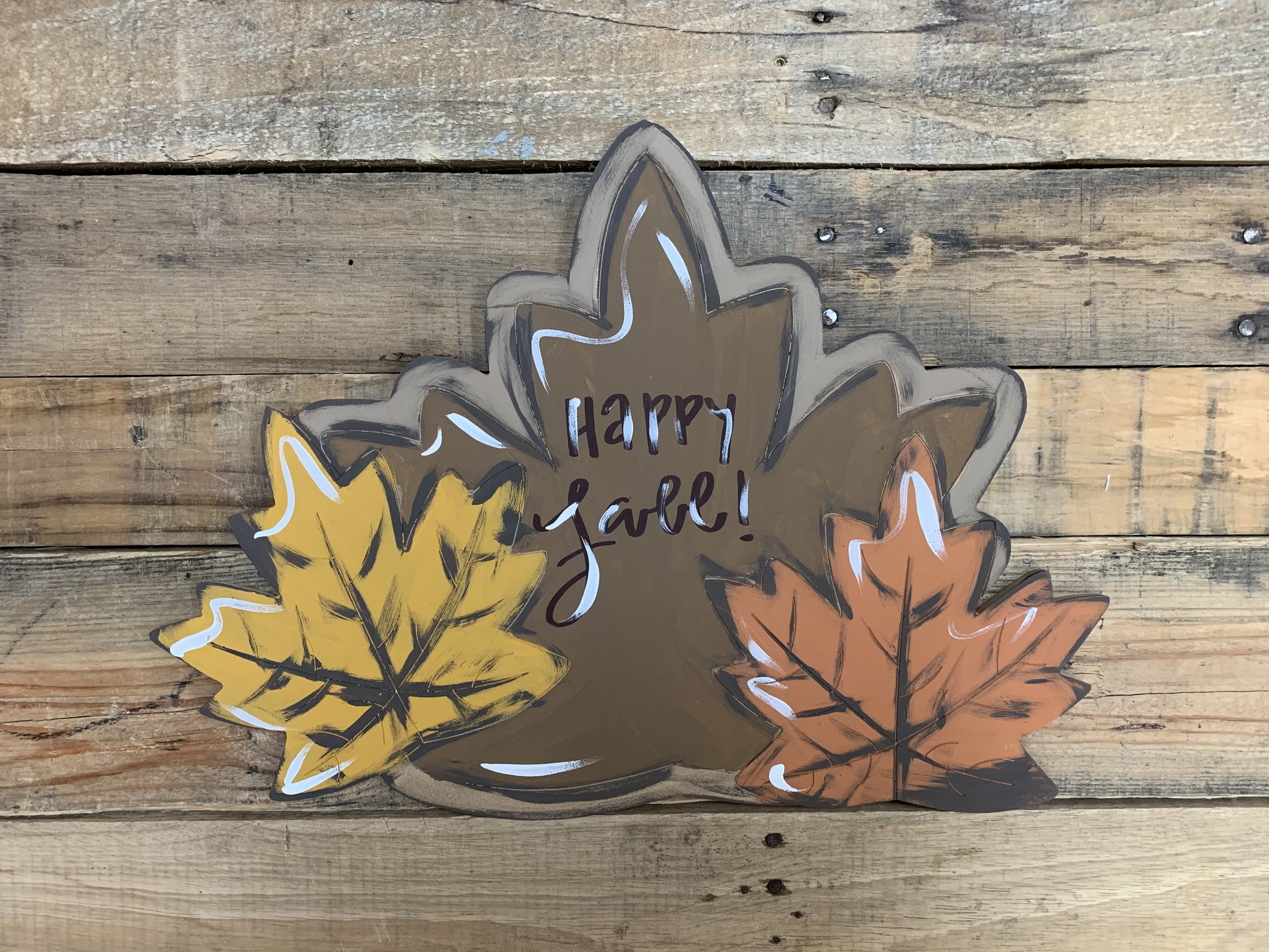 Fall Leaf Cluster | Wood Unfinished Cutout | Build-A-Cross