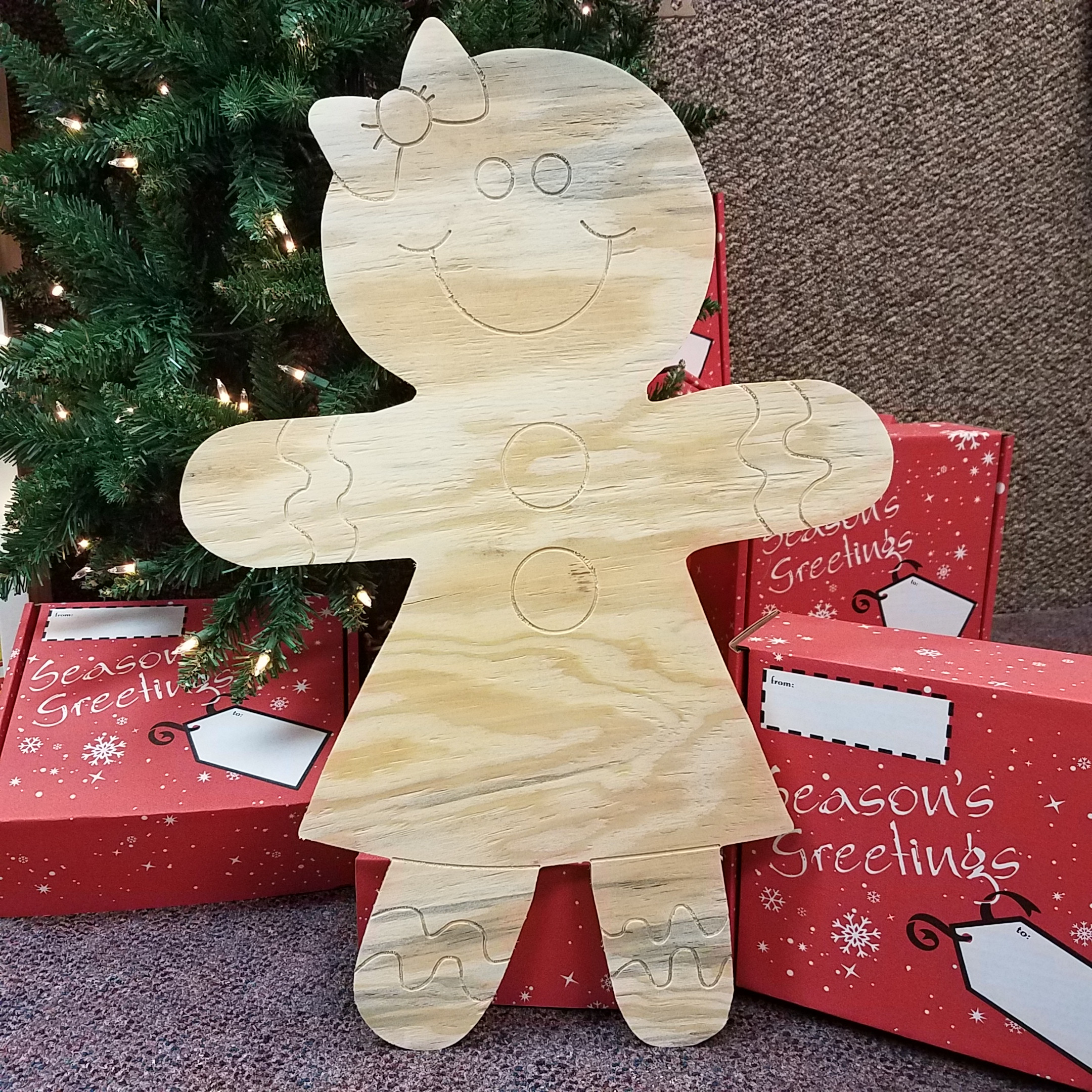 Gingerbread Man | Wood Cutout | Build-A-Cross