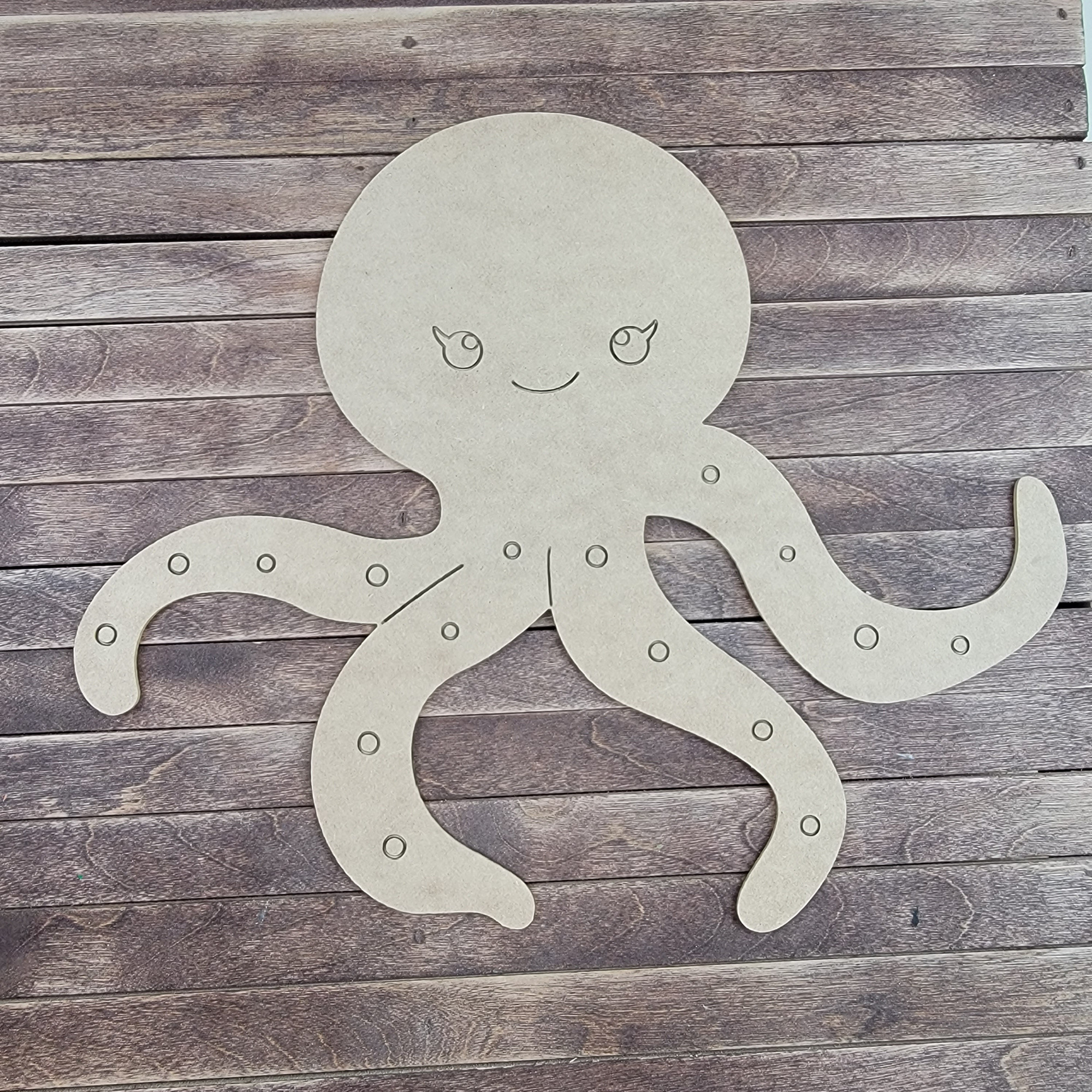 Octopus, Paint by Line, Wood Craft Cutout - Build-A-Cross.com